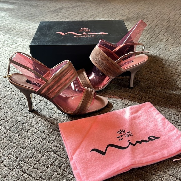 Nina | Shoes | Nina Vintage Mesh And Silk Tulle Double Strap Glenice ...